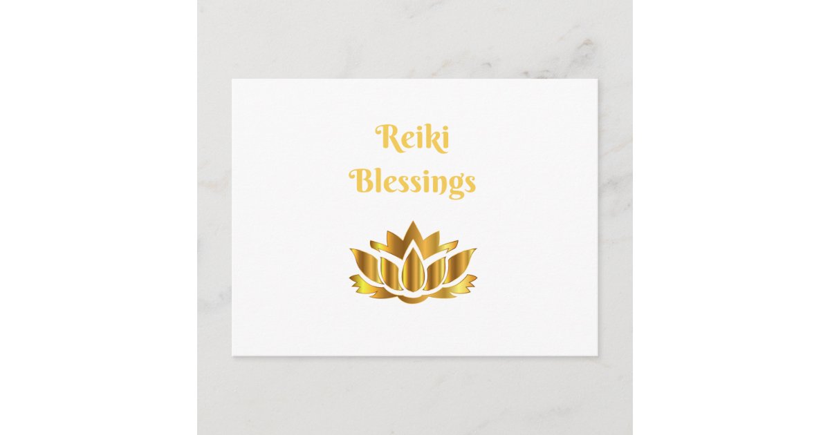 'Reiki Blessings' quote Postcard | Zazzle