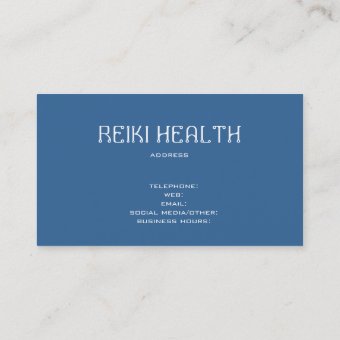 Reiki Business Card | Zazzle
