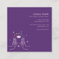 Reiki Business Card Square design with Chakras | Zazzle