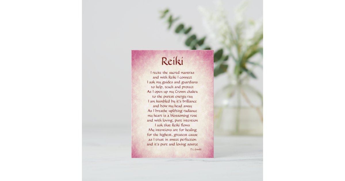 Reiki Connection poem art Postcard | Zazzle