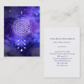 Reiki Flower of Life Yoga Astrology Universe Business Card | Zazzle
