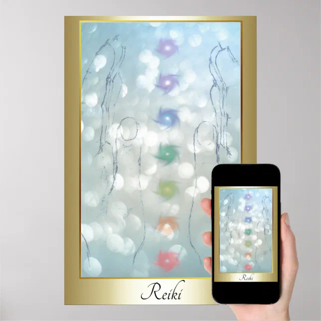 Reiki Healing Hands design Poster | Zazzle