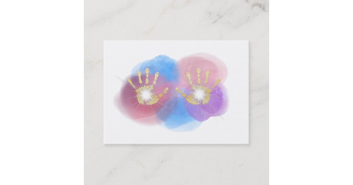 Reiki Healing Hands Radiating Energy Gold Foil Business Card | Zazzle