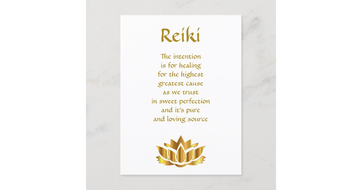 Reiki Healing Poem Postcard | Zazzle