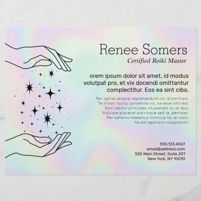 Reiki Master Chakra Energy Healer Flyer | Zazzle