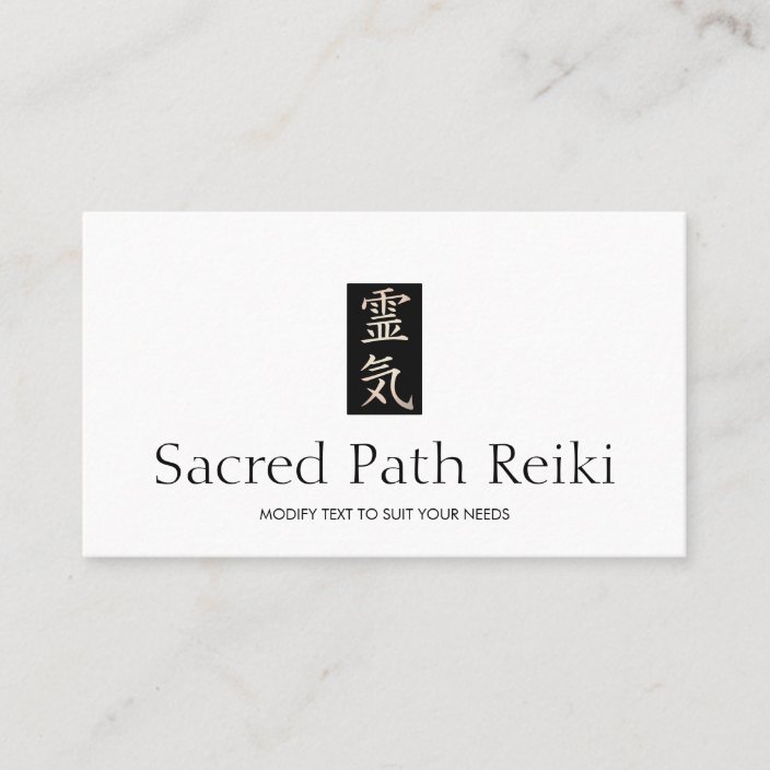 Reiki Master Gold Hanko Symbol Business Card | Zazzle.com
