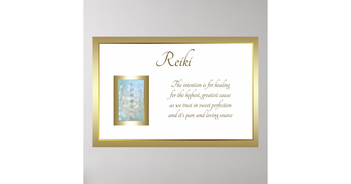 Reiki Poem Art design Poster | Zazzle