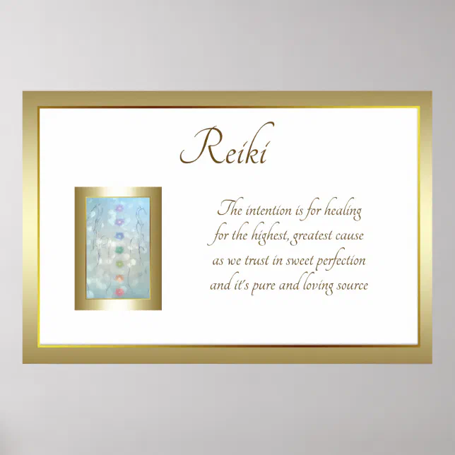 Reiki Poem Art design Poster | Zazzle