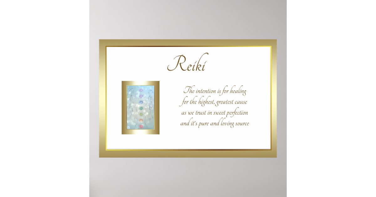 Reiki Poem Art design Poster | Zazzle