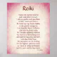 'Reiki' poem art poster | Zazzle