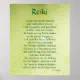 'Reiki' poem art poster | Zazzle