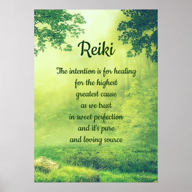 Reiki Poem Poster | Zazzle
