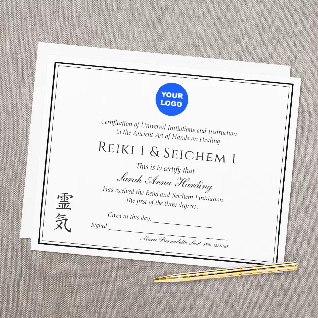 Reiki Practitioner Certificate of Completion Award | Zazzle