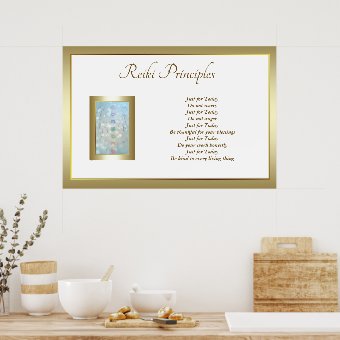 Reiki Principles Healing Hands design Poster | Zazzle