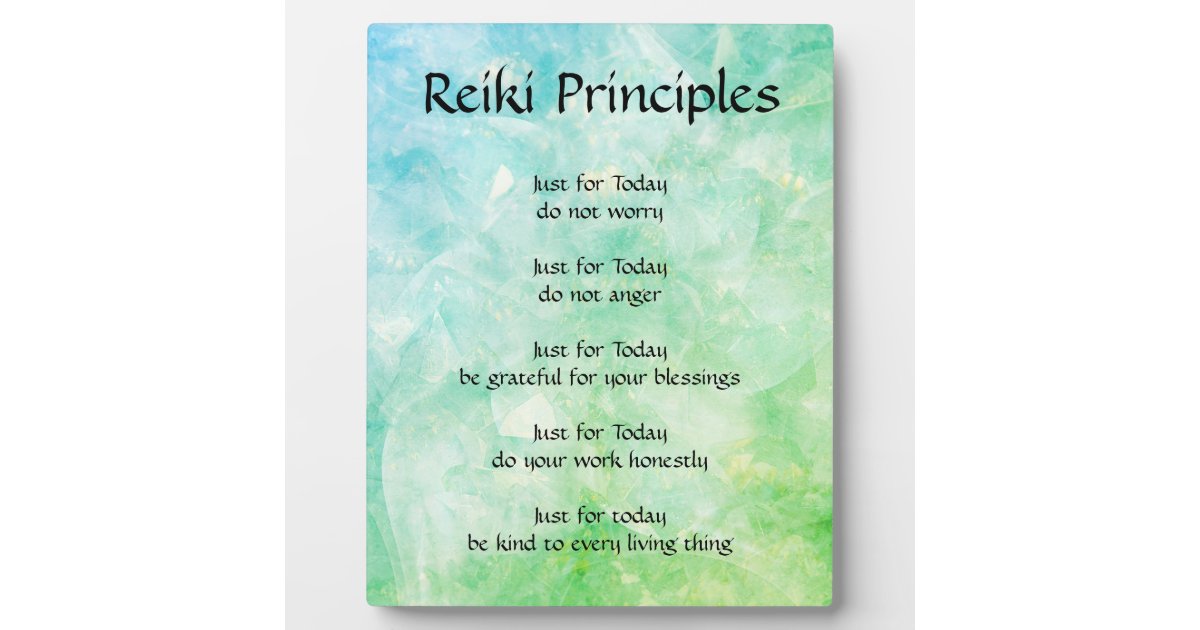 Reiki Principles Plaque | Zazzle