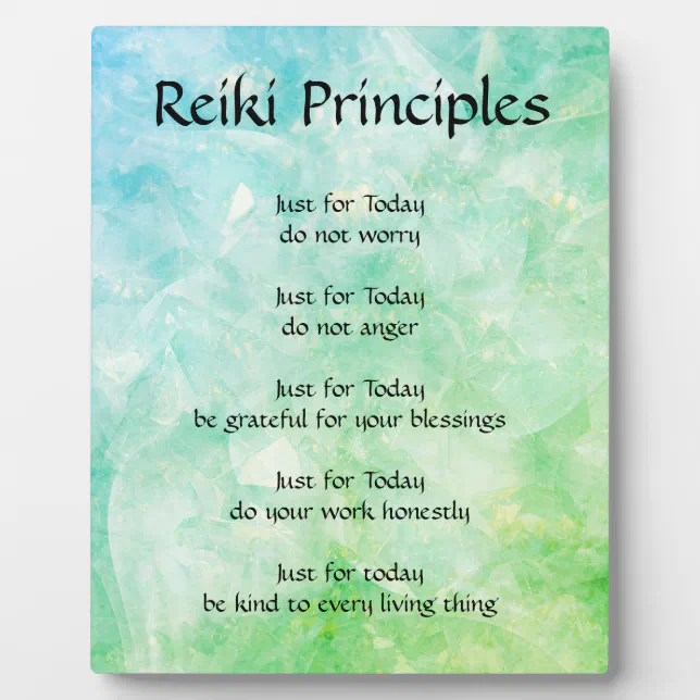 Reiki Principles Plaque | Zazzle
