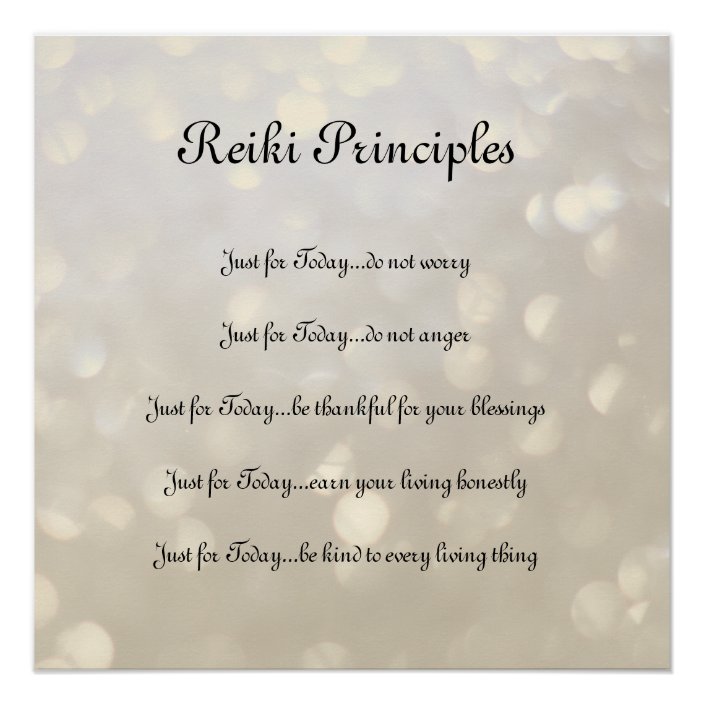 Reiki Principles Poster | Zazzle.com