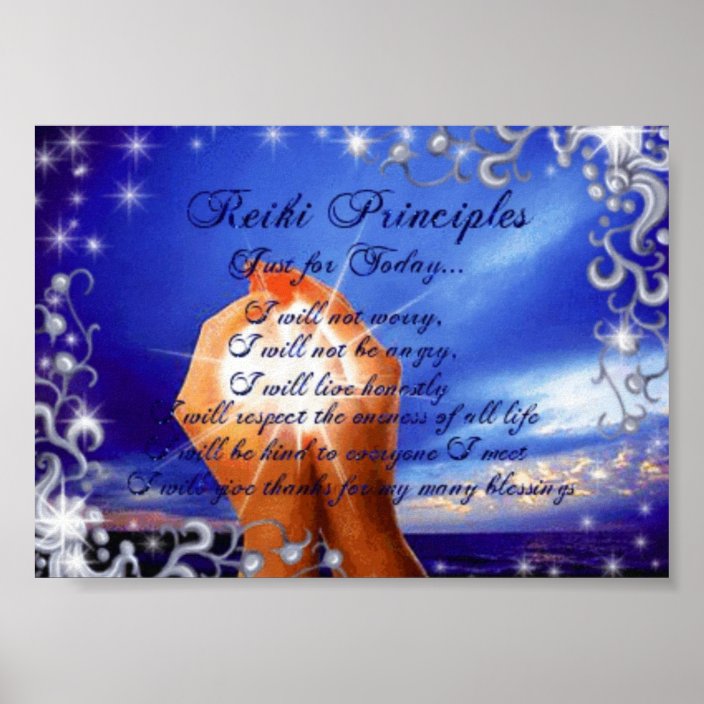 Reiki Principles Poster | Zazzle.com Reiki Principles Poster | Zazzle.com