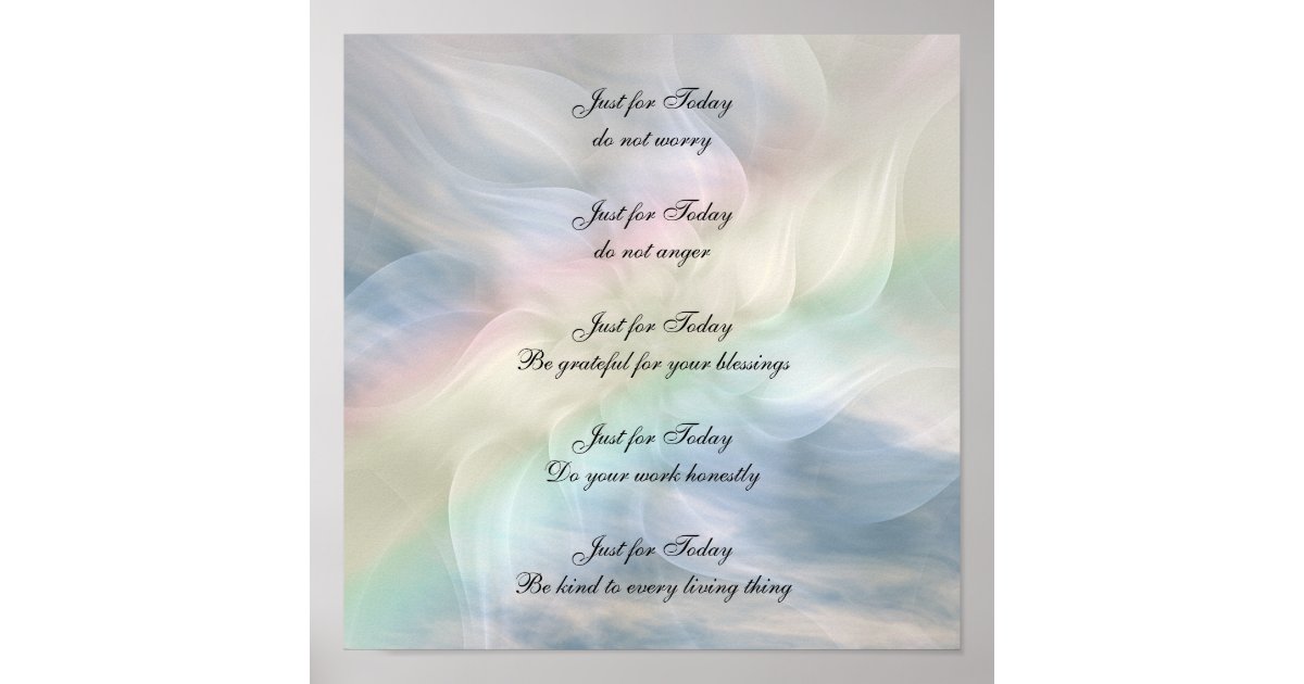 Reiki Principles Poster | Zazzle