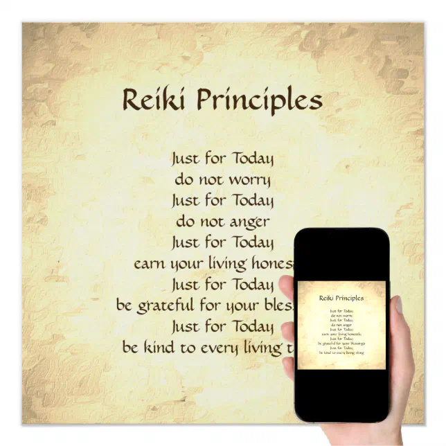 Reiki Principles Poster | Zazzle