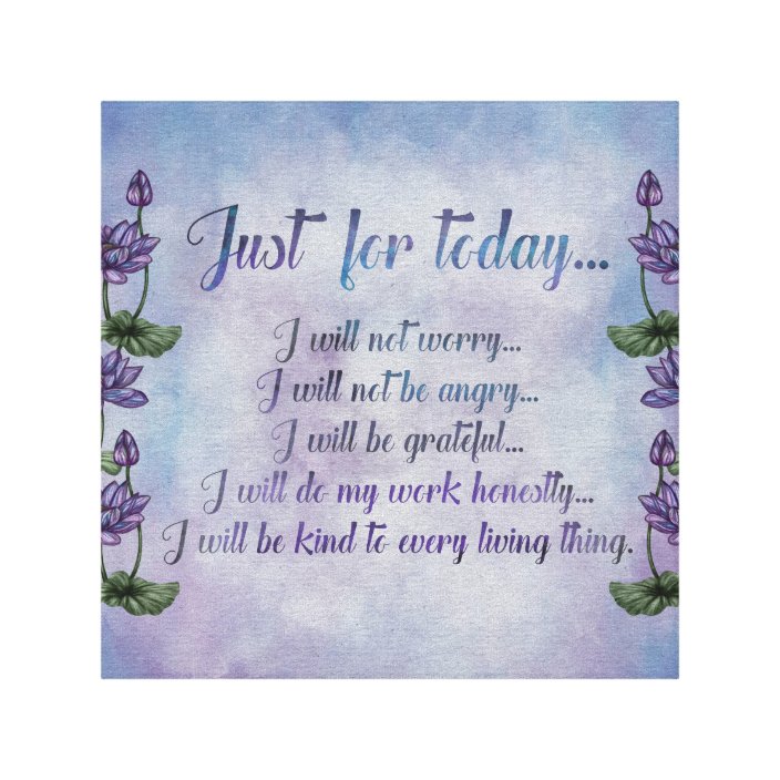 Reiki Principles -Reiki Precepts Canvas Print | Zazzle.com