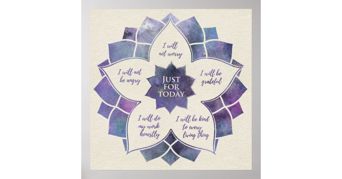 Reiki Principles - Reiki Precepts Poster | Zazzle