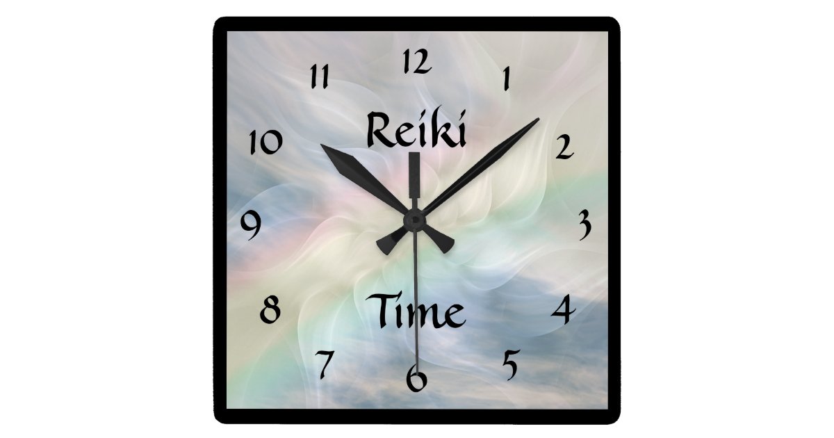 Reiki Time Square Wall Clock | Zazzle