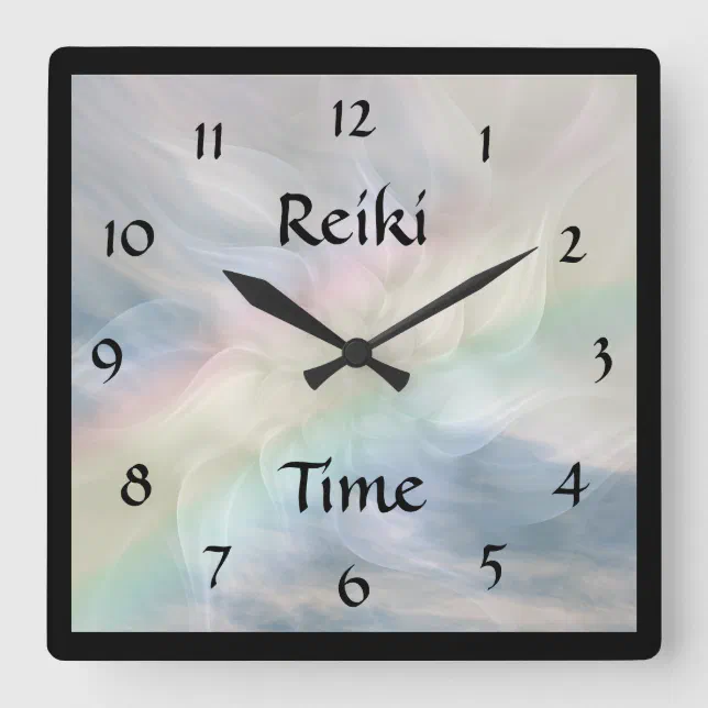 Reiki Time Square Wall Clock | Zazzle