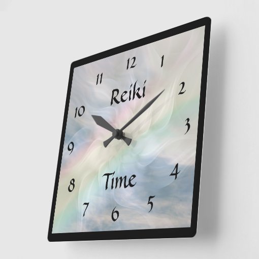 Reiki Time Square Wall Clock | Zazzle