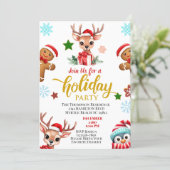 Reindeer Christmas Party Invitation | Zazzle