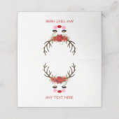 Reindeer Holiday Christmas Party Food Tent Place Card | Zazzle