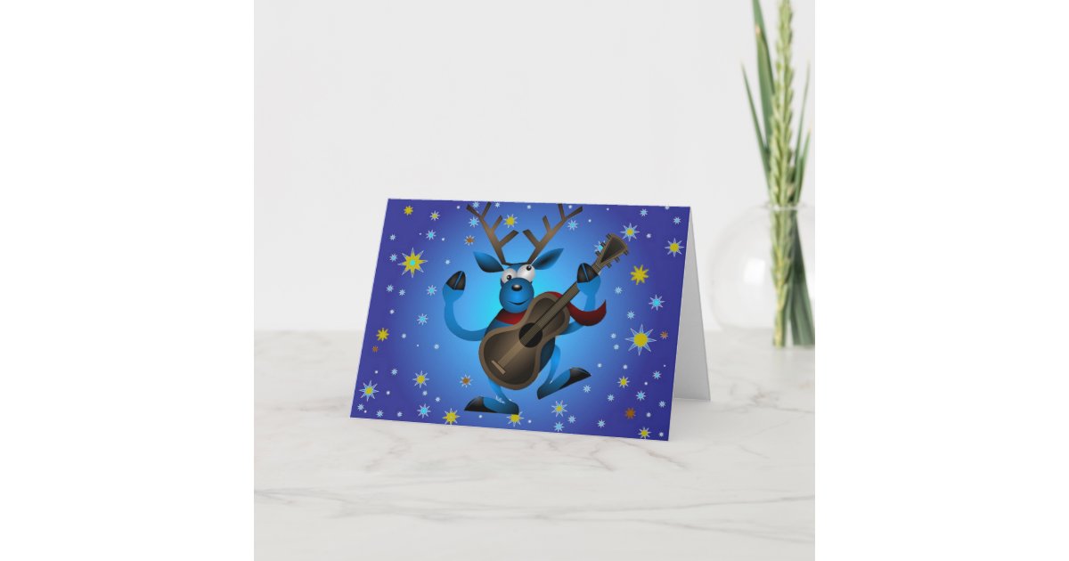 Reindeer Rock Greeting Card | Zazzle
