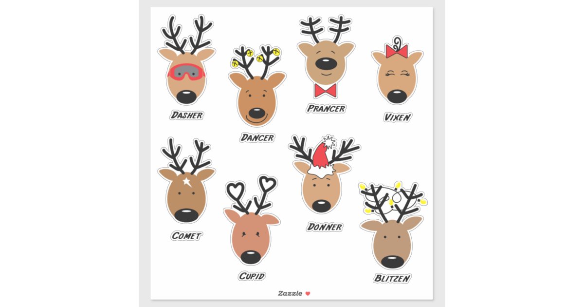Reindeer Stickers! Sticker | Zazzle