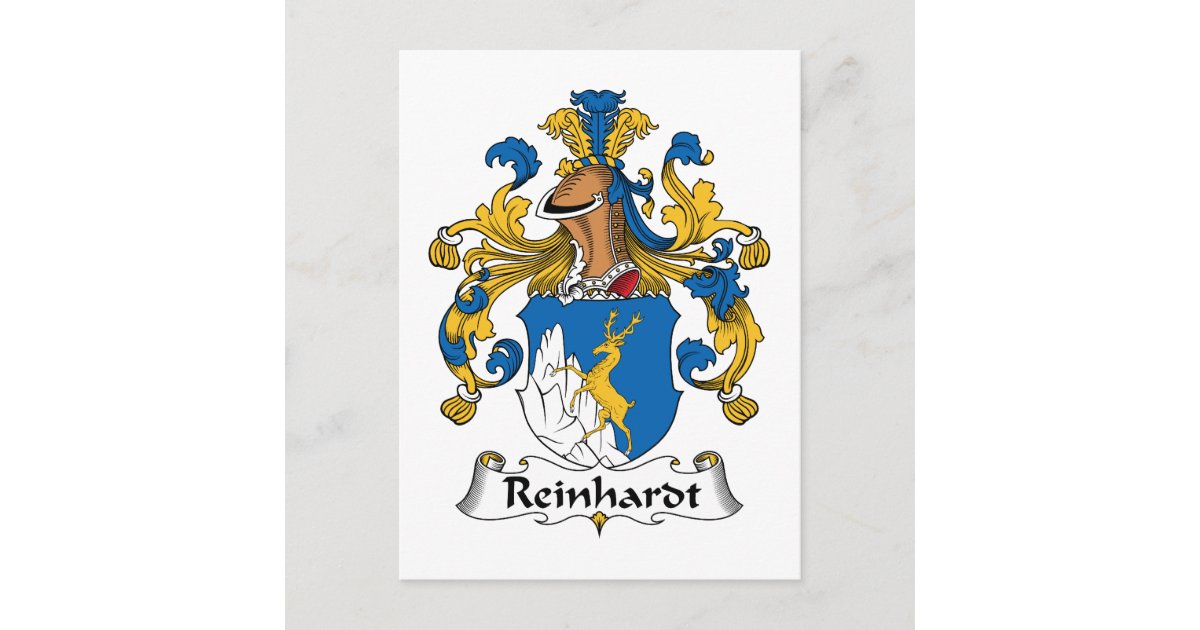 Reinhardt Family Crest Postcard | Zazzle