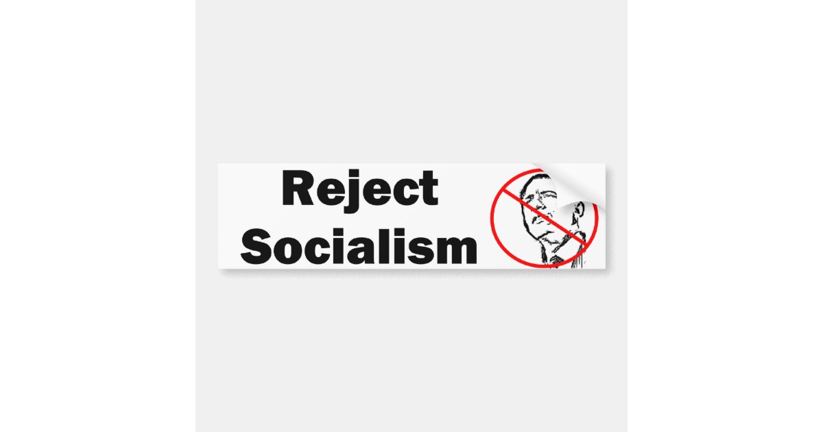 Reject Socialism Bumpersticker Bumper Sticker | Zazzle
