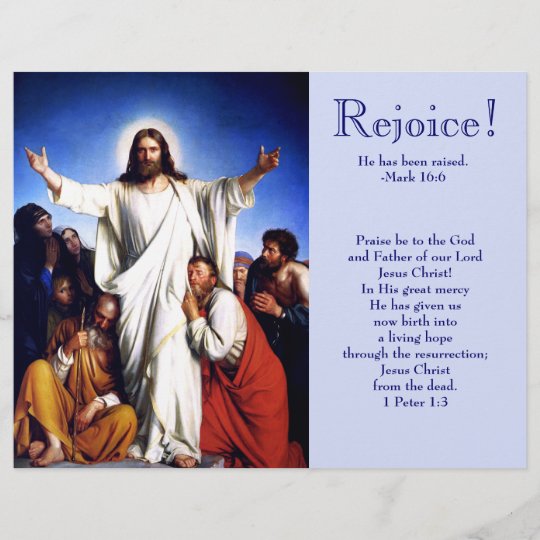 Rejoice. Customizable Easter Church Bulletins | Zazzle.com