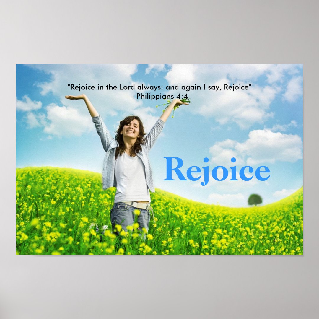 Rejoice in the Lord always Worship Praise Poster | Zazzle