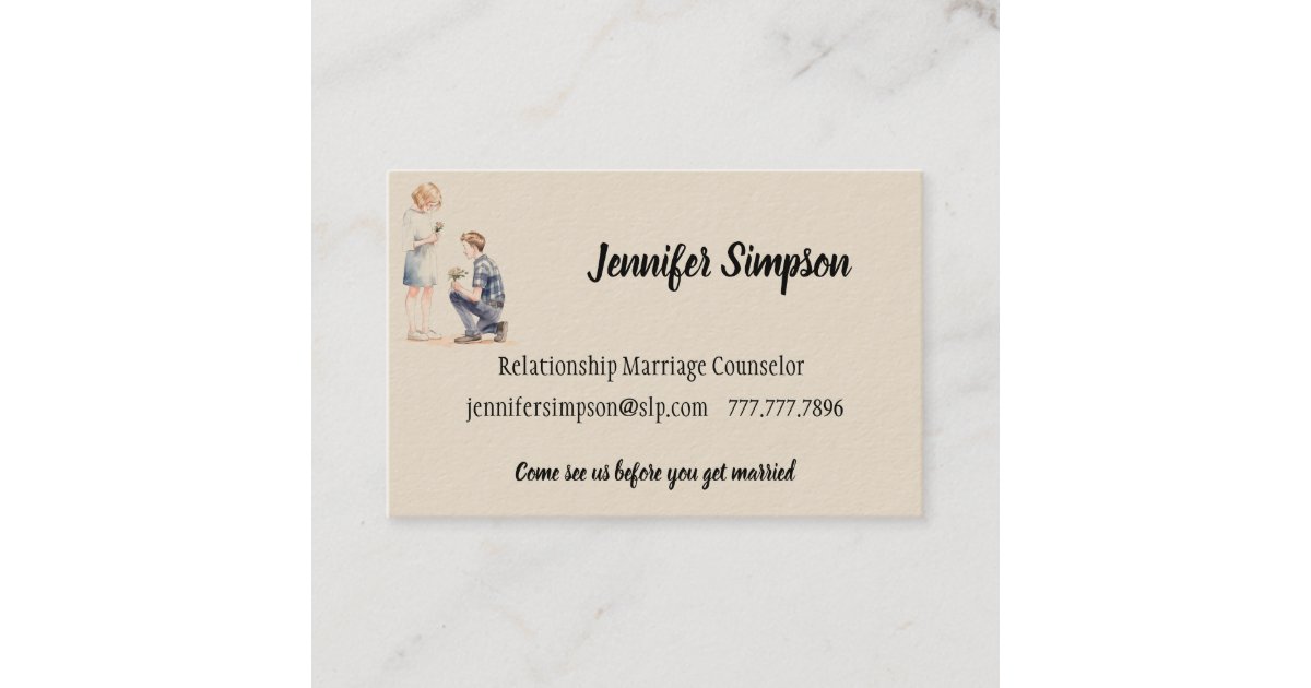 Relationship Coaching Marriage Counselling Business Card | Zazzle