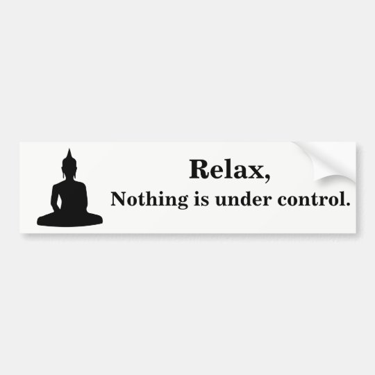 Relax, Nothing is under control. Bumper Sticker | Zazzle.com
