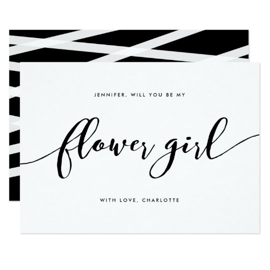 Relax Script Will You Be My Flower Girl Invitation | Zazzle.com