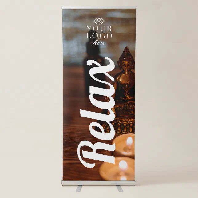 Relax Spa and Beauty Small Business Retractable Banner | Zazzle