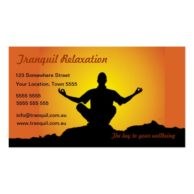 Relaxation/Meditation Business Card