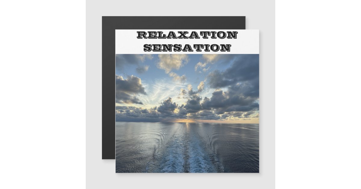 RELAXATION SENSATION CRUISE SHIP DOOR MAGNET | Zazzle