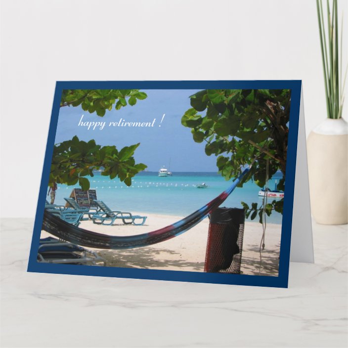 relaxin' retirement big card | Zazzle.com