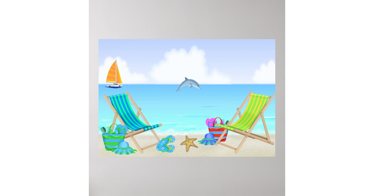 Relaxing Beach Poster/Print Poster | Zazzle