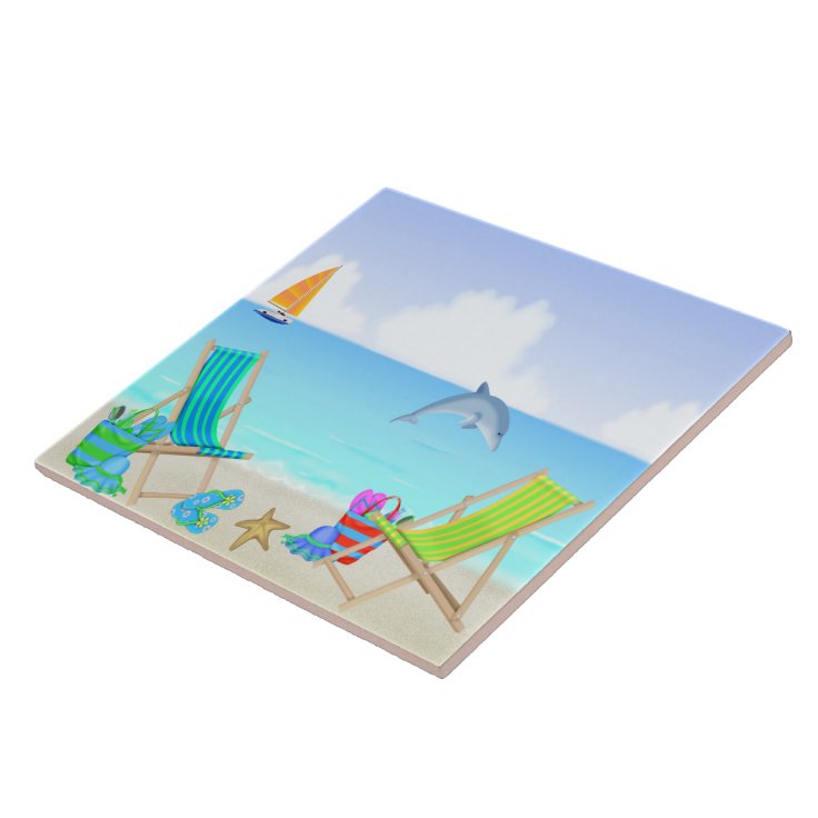 Relaxing Beach Tile/Trivet Tile | Zazzle