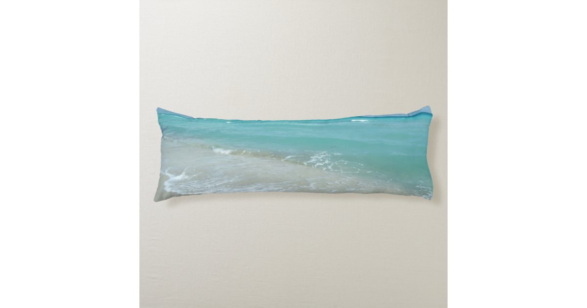 Relaxing Blue Beach Ocean Landscape Nature Scene Body Pillow | Zazzle