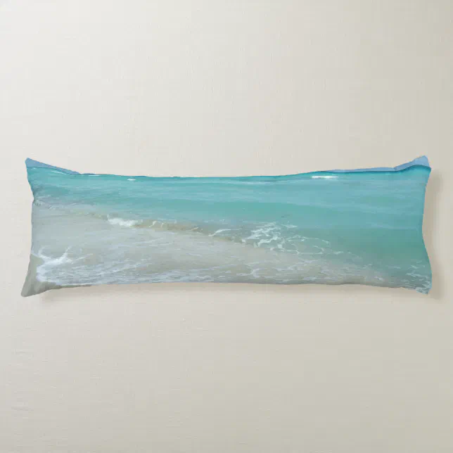 Relaxing Blue Beach Ocean Landscape Nature Scene Body Pillow | Zazzle