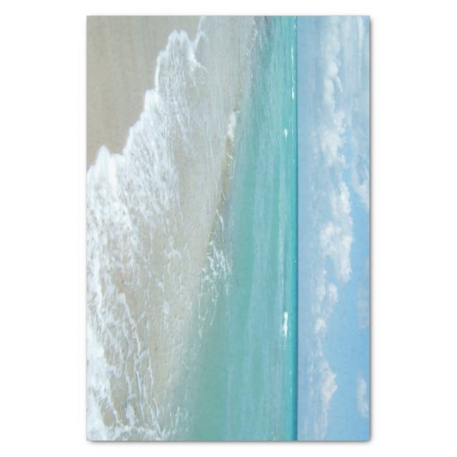 Relaxing Blue Beach Ocean Landscape Nature Scene Tissue Paper | Zazzle