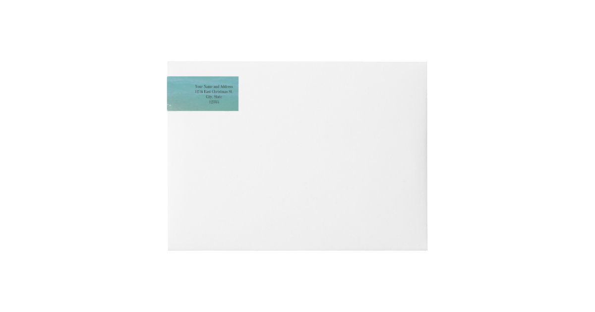 Relaxing Blue Beach Ocean Landscape Nature Scene Wrap Around Label | Zazzle